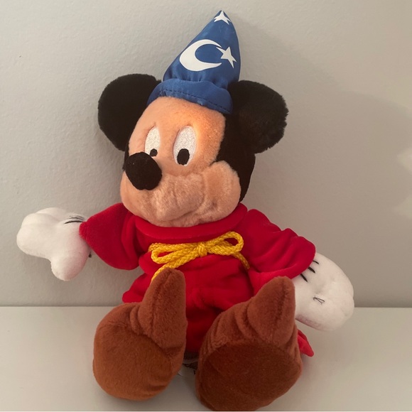 Disney | Toys | Disney Fantasia Plush Mickey Mouse 2 Sorcerer Magic ...